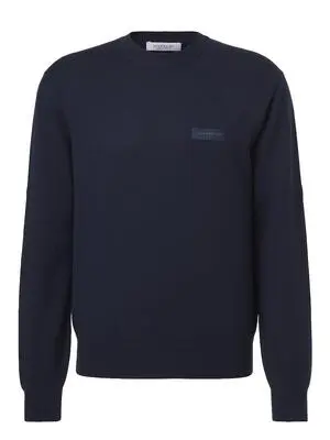 Givenchy Crewneck Merino Wool Sweater - Blue