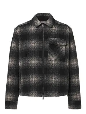 Moncler Archivio Checked Zip-up Jacket - Grey