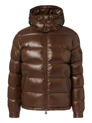Moncler Maya Hooded Down Jacket - Brown