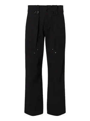 Isabel Marant Étoile Amandine Pleated Cotton-blend Straight Pants - Black