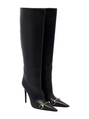 Gucci Donna Horsebit Knee-high Boots - Black