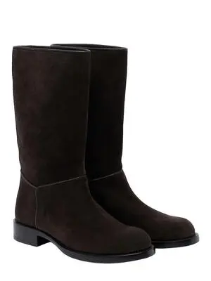 THE ROW Nobilis Suede Knee-high Boots - Brown