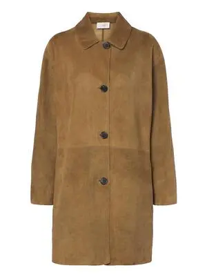 THE ROW Damir Suede Coat - Brown