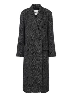MARANT ETOILE Pilda Herringbone Double-breasted Coat - Grey