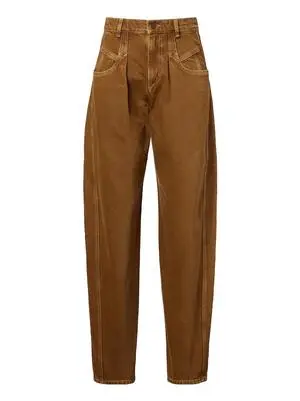 Isabel Marant Étoile Lisha Pleated Barrel-leg Jeans - Brown