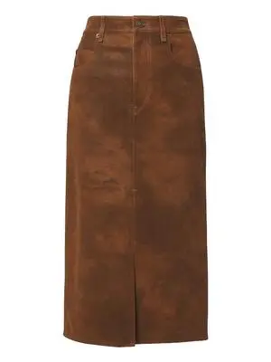 MARANT ETOILE Bisane Midi Skirt - Brown