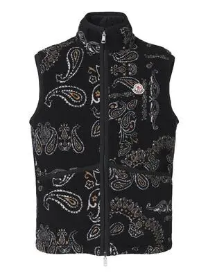 Moncler Reversible Paisley Vest - Black