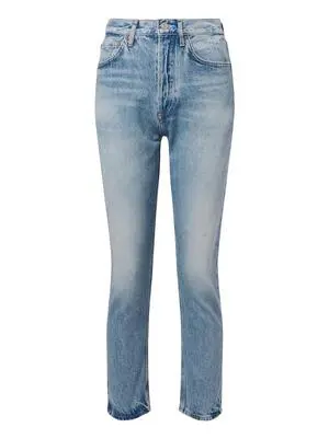 AGOLDE Riley Cropped Straight Jeans - Blue
