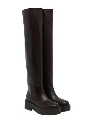 GIANVITO ROSSI Leather Over-the-knee Boots - Brown