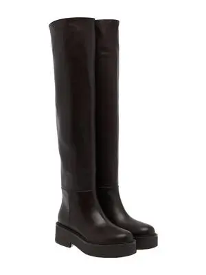 GIANVITO ROSSI Leather Over-the-knee Boots - Brown