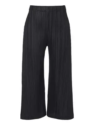 Issey Miyake Pleated Wide-leg Pants - Black
