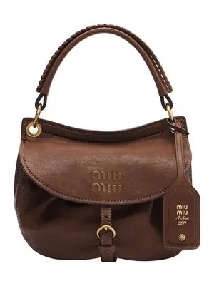 Miu Miu Rendez-vous Leather Shoulder Bag - Brown