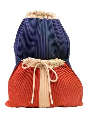 MULTITUDES BAGS MULTITUDES BAGS Plissé-Detail Drawstring Backpack Blue