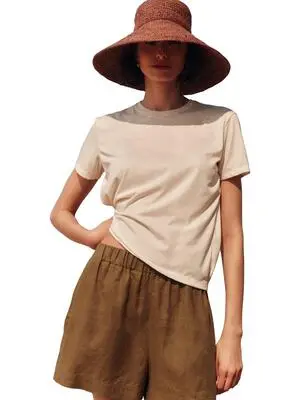 Jenni Kayne Jenni Kayne Classic Cotton T-Shirt Tan
