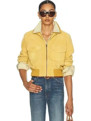 FRAME Suede Ace Jacket - Dijon
