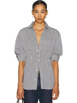 AGOLDE Cinch Shirt - Solene Stripe
