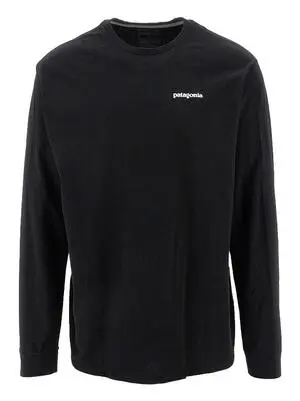 Patagonia P-6 Logo' Long-leeved T-hirt - Black