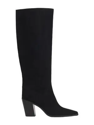 REFORMATION Reformation Dominique Suede Knee High Boots Black