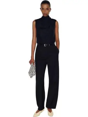 REFORMATION Reformation Bobbi Silk Top Black