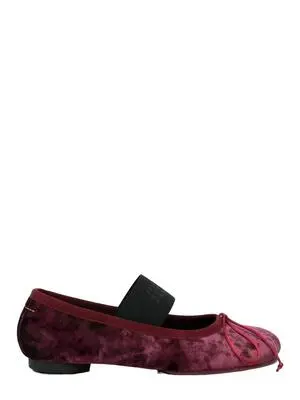 MAISON MARGIELA Elasticated-strap Ballet Flats - Red