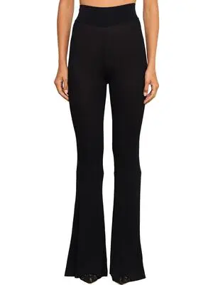 L'Agence Conan Knit Flare Pants - Black