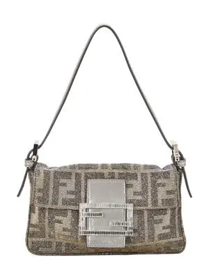 Fendi Metallic Lurex Baguette Bag - Silver