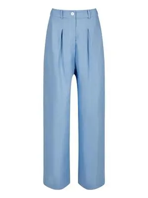 SHIKANZY Kamla Wide Leg Pants - Blue