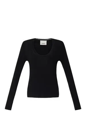 Isabel Marant Étoile Selenie Silk Fine Ribbed-knit Sweater - Black