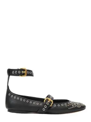 Isabel Marant Étoile Ylza Ballet Flats With Studded Detailing - Black