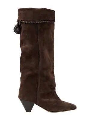 Isabel Marant Étoile Isabel Marant Elita Cuffed Suede Boots Chocolate
