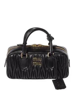 Miu Miu Miu Miu Arcadie Matelassé Nappa Leather Bag Black