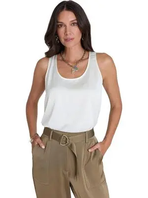 THE NOLI SHOP Kay Silk Top - Pearl