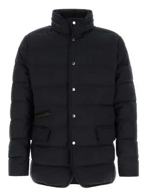 MOORER MOORER Down Jacket In Polyester Blend Blue