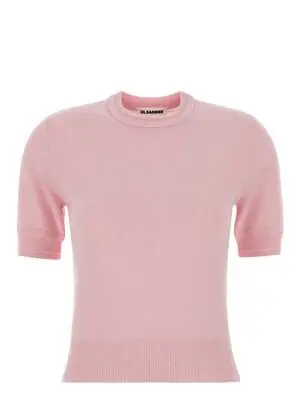 JIL SANDER JIL SANDER Ribbed Virgin Wool Pullover Pink