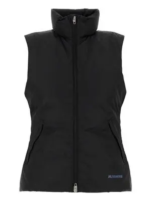 JIL SANDER Sleeveless Padded Jacket - Black