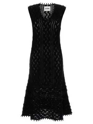 JIL SANDER Cotton Gown - Black