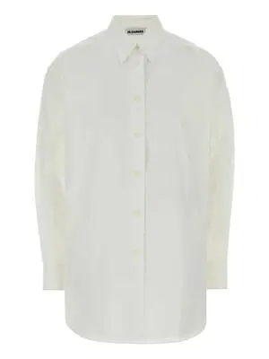 JIL SANDER Oversize Poplin Shirt - White