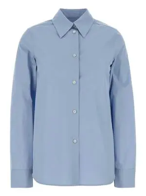 JIL SANDER JIL SANDER Cotton Poplin Button-Up Shirt Light Blue