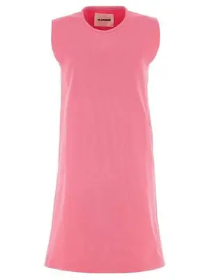 JIL SANDER Fluo Polyester Mini Dress - Pink