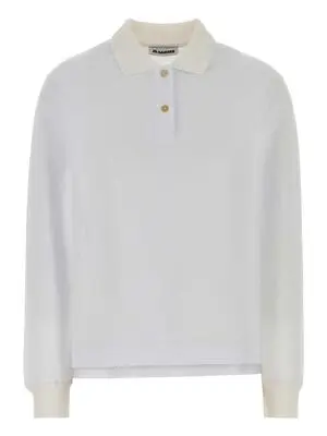 JIL SANDER Pique Polo Shirt - White