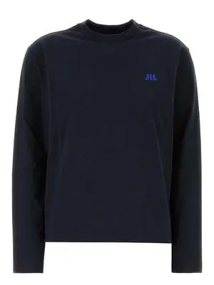 JIL SANDER JIL SANDER Cotton T-Shirt With Logo Detail Blue