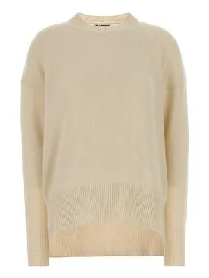 JIL SANDER Oversize Cashmere Sweater - White
