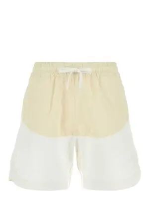 Herno Two-tone Stretch Cotton Blend & Nylon Shorts - Multicoloured