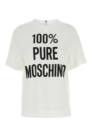 MOSCHINO MOSCHINO "100% Pure Moschino" Crepe T-Shirt