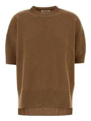 JIL SANDER JIL SANDER 100% Cashmere Knit Sweater Camel