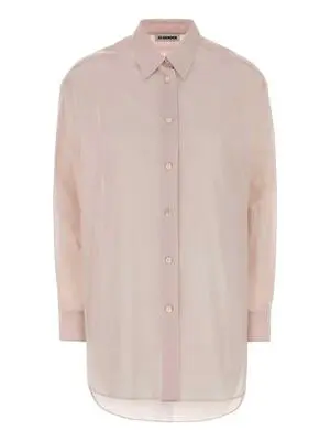 JIL SANDER Lightweight Cotton Muslin Shirt For - Pink