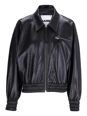 JIL SANDER Leather Blouson Jacket For Spring/summer 2026 - Black