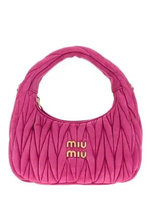 Miu Miu Miu Miu Suede Handbag With Golden Hardware Pink