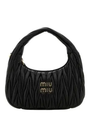 Miu Miu Nappa Leather Wander Mini Handbag - Black
