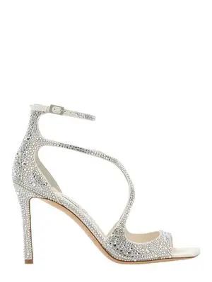 JIMMY CHOO JIMMY CHOO Azia 95 Satin Embellished Sandals